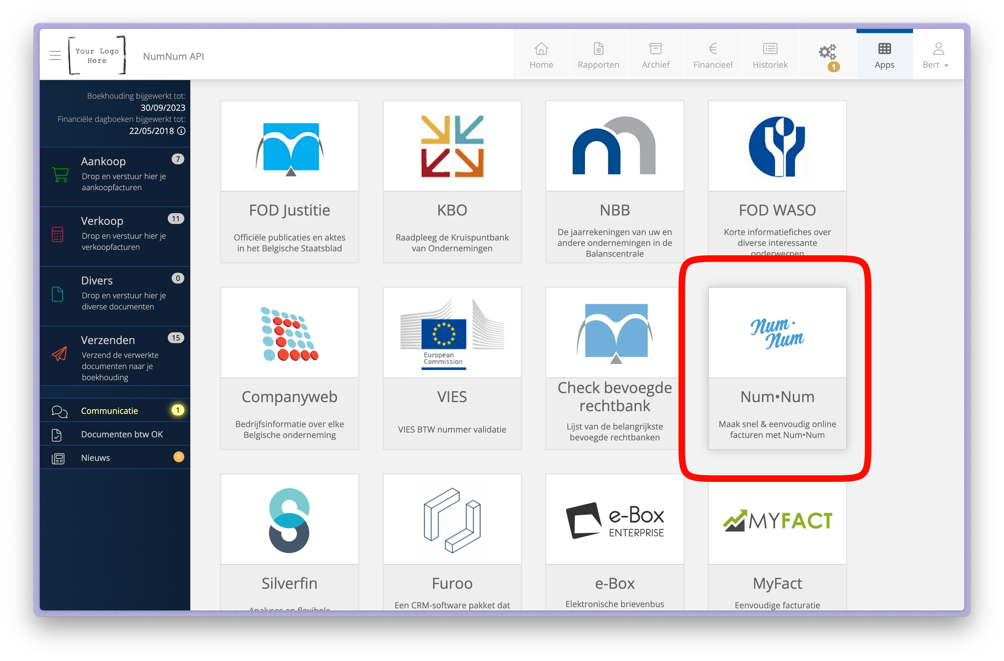 Comment me connecter à Clearfacts ? - NumNum Knowledge Base